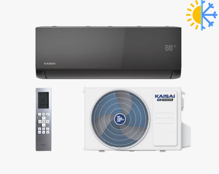 KAISAI ICE Black 12000 BTU Кондиционеры холод / тепло, в черном цвете ...